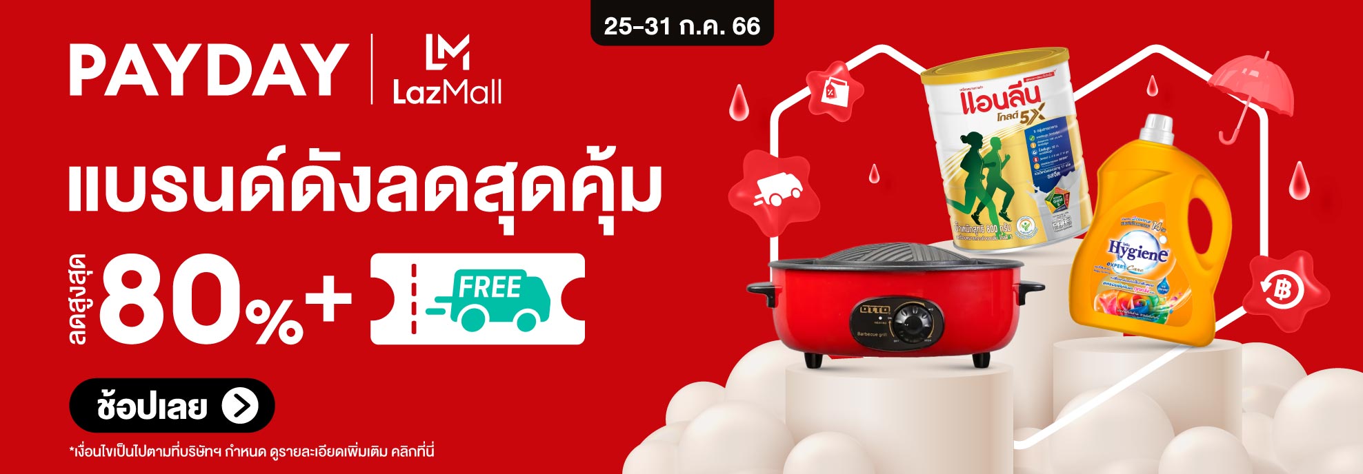 Lazada.co.th - ช้อปปิ้งออนไลน์ รับเครดิตเงินคืน 10% ส่งฟรีทุกวัน