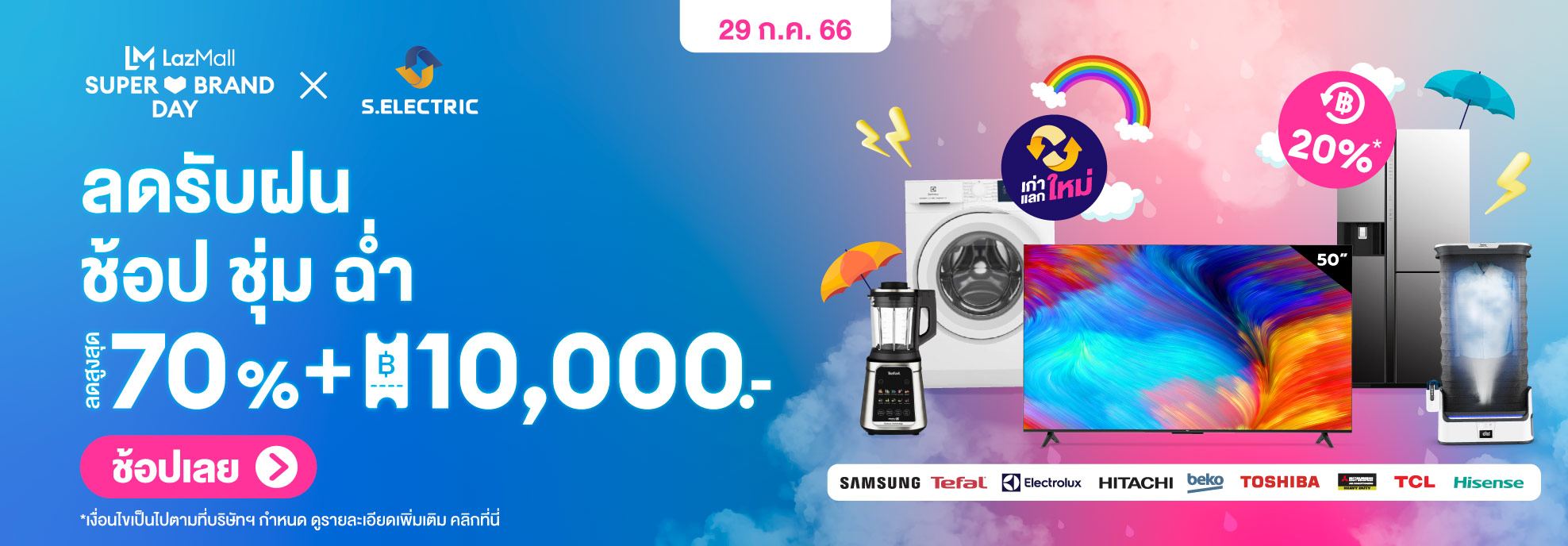 Lazada.co.th - ช้อปปิ้งออนไลน์ รับเครดิตเงินคืน 10% ส่งฟรีทุกวัน